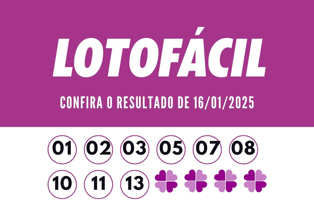 Resultado Lotofácil 3310: Veja os números sorteados