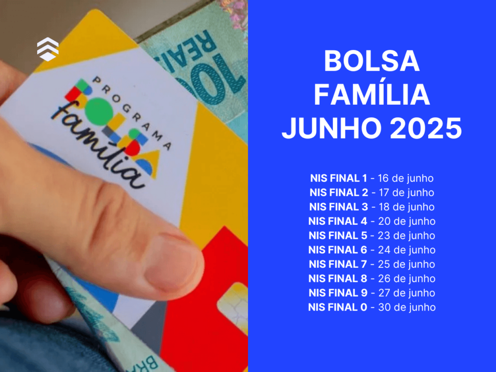 Calendário Bolsa Família de junho: pagamentos começam dia 16