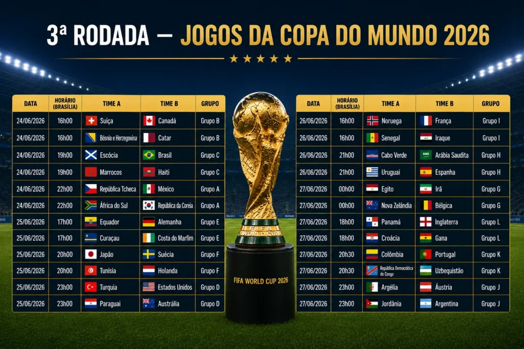 Tabela de jogos da Copa do Mundo FIFA 2026